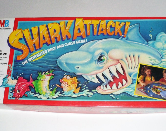 Vintage 1988 Shark Attack Board Game Milton Bradley 1988 Complete Toy ...