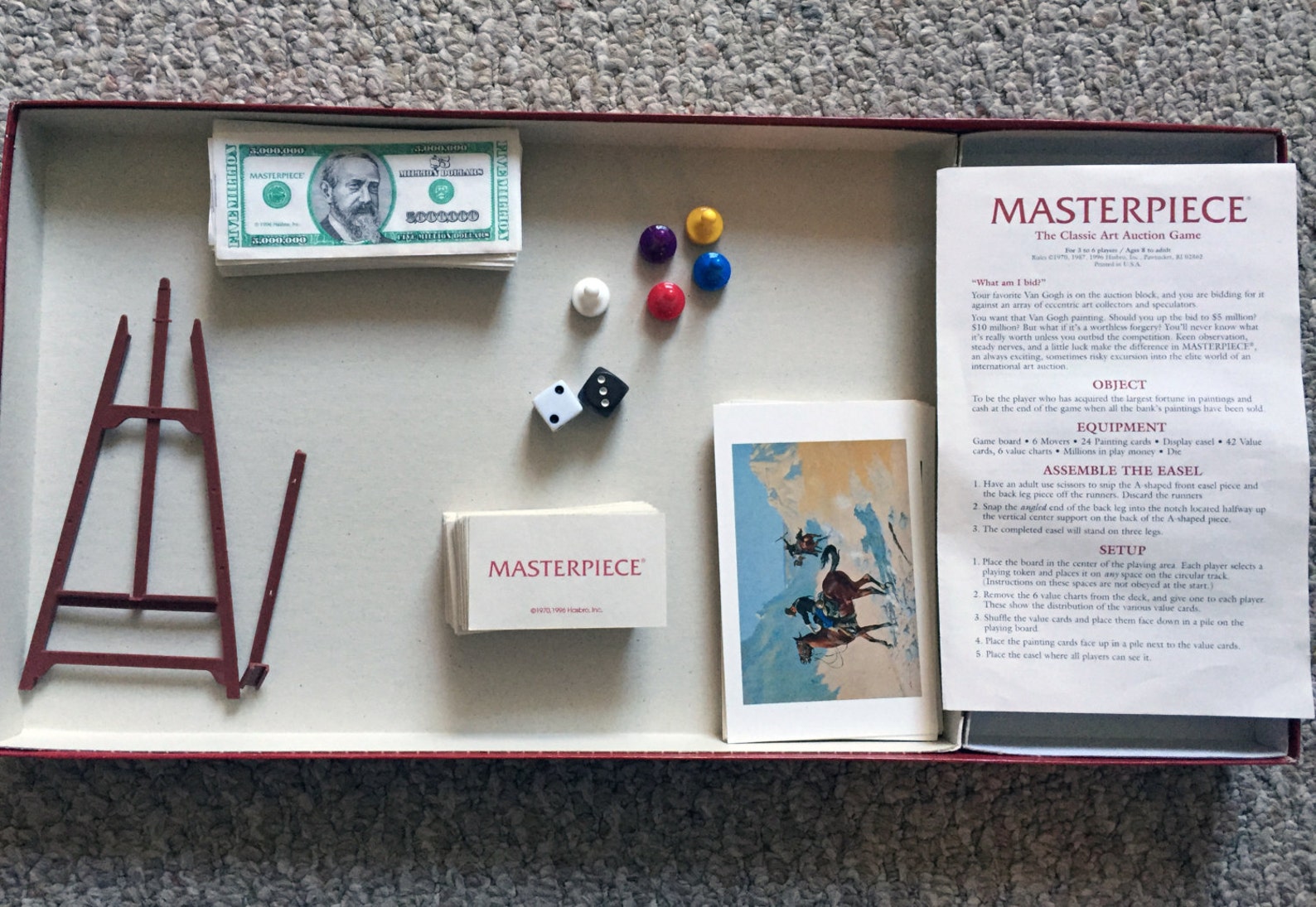 Vintage Masterpiece Art Auction Board Game Tested Complete 1996 - Etsy