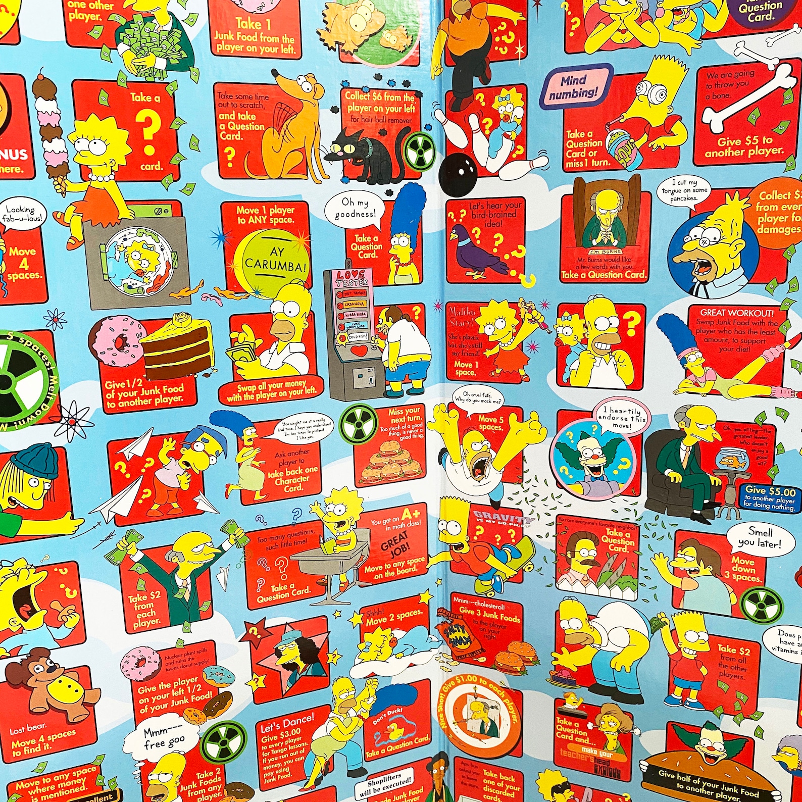 The Simpsons Loser Takes All Board Game Homer Bart 100% Complete in Box ...