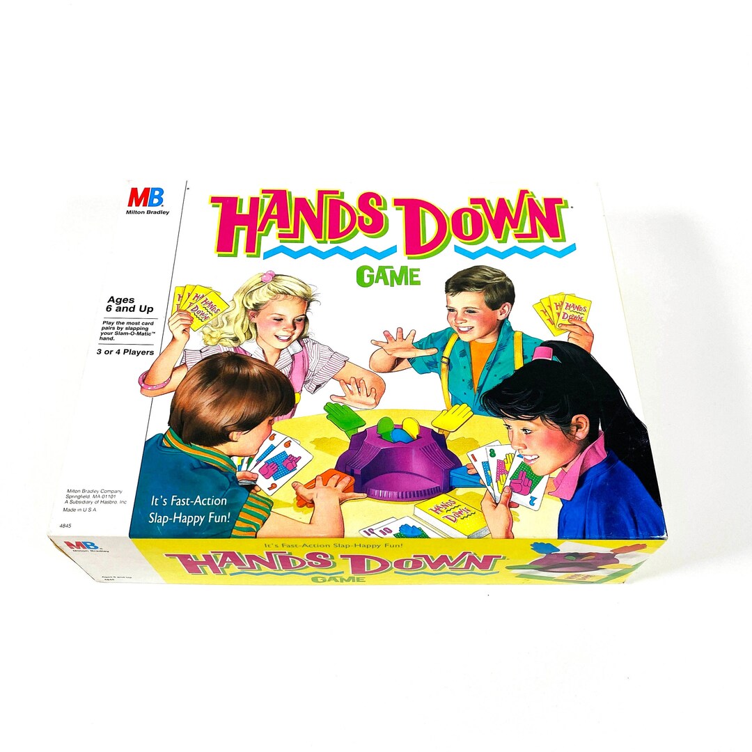 Vintage Hands Down Board Game 1980s Complete Multi Player 80s Milton ...
