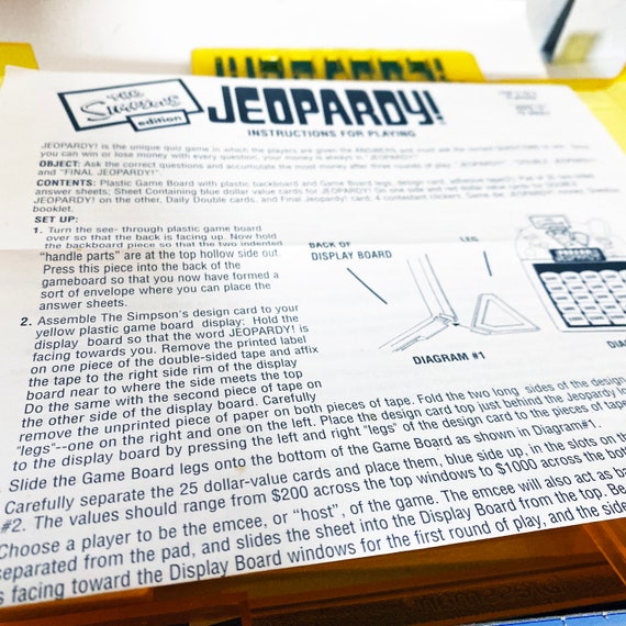 Double Jeopardy Board Game