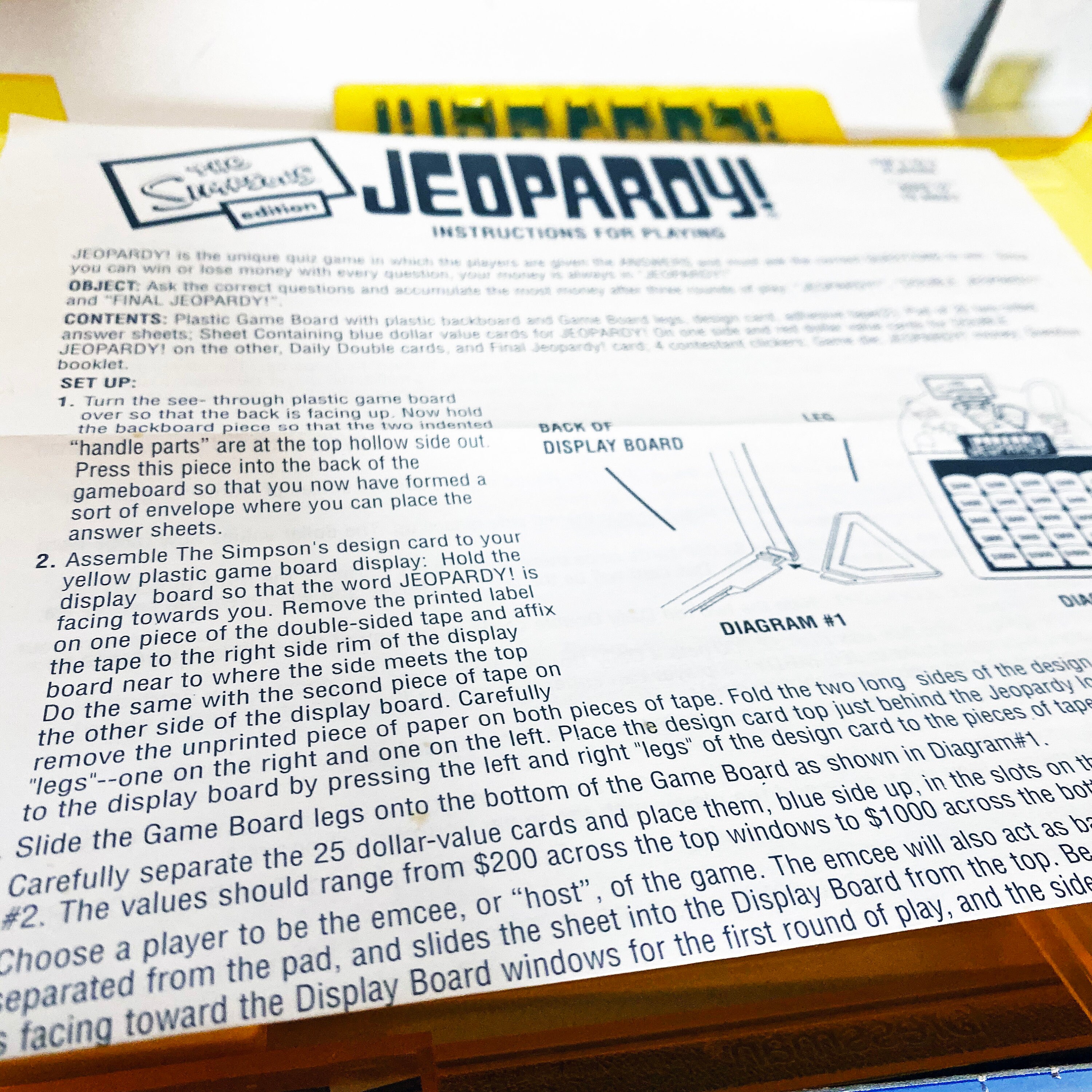 The Simpsons Jeopardy Board Game Homer Bart 100% Complete in Box ...