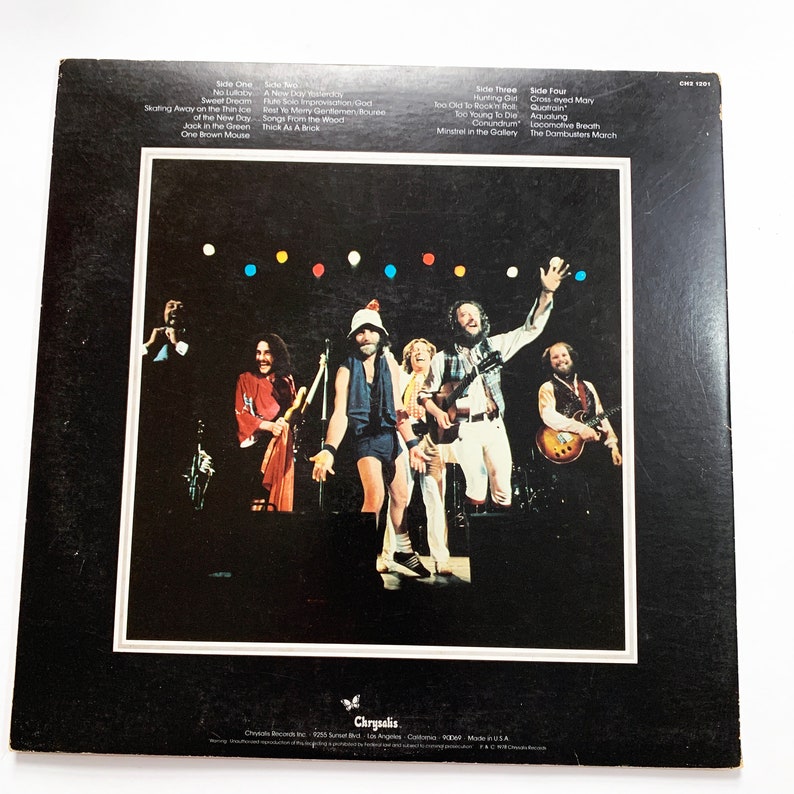 Vintage Jethro Tull Live Bursting Out Vinyl Record LP Album 12" Live ...