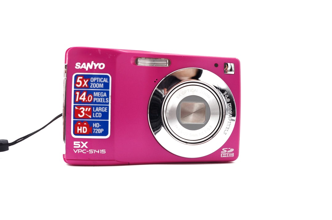 Vintage Sanyo VPC-51415 14MP Pink Digital Camera Digi Zoom AF Point ...