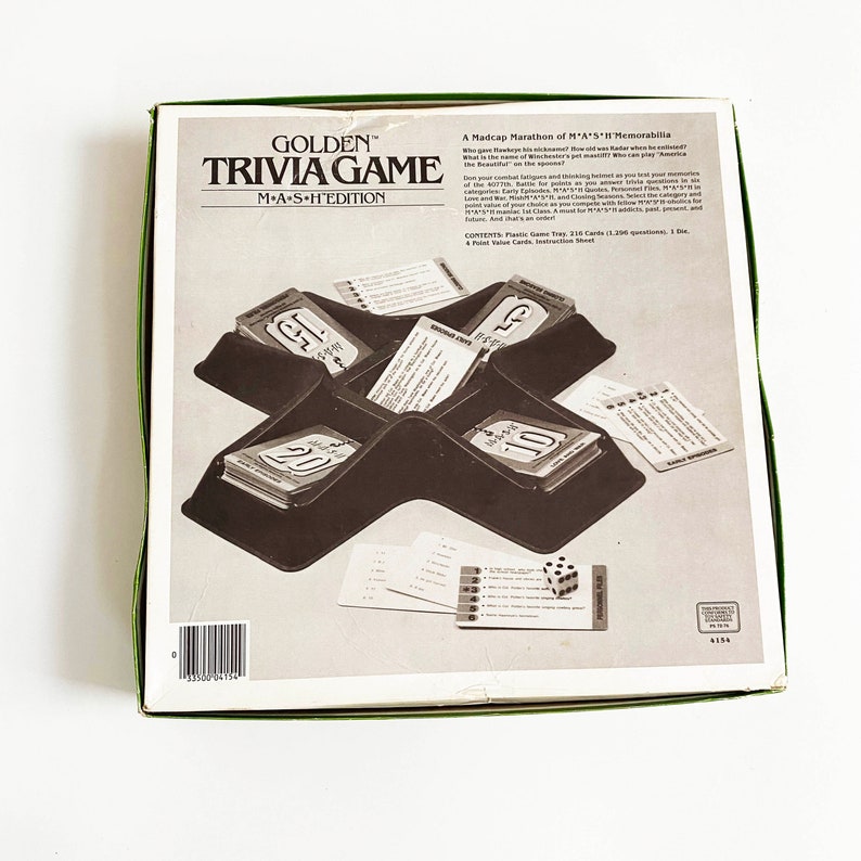 Rare Vintage Mash Trivia Game Complete TV Show 1980s 1984 Board Game ...