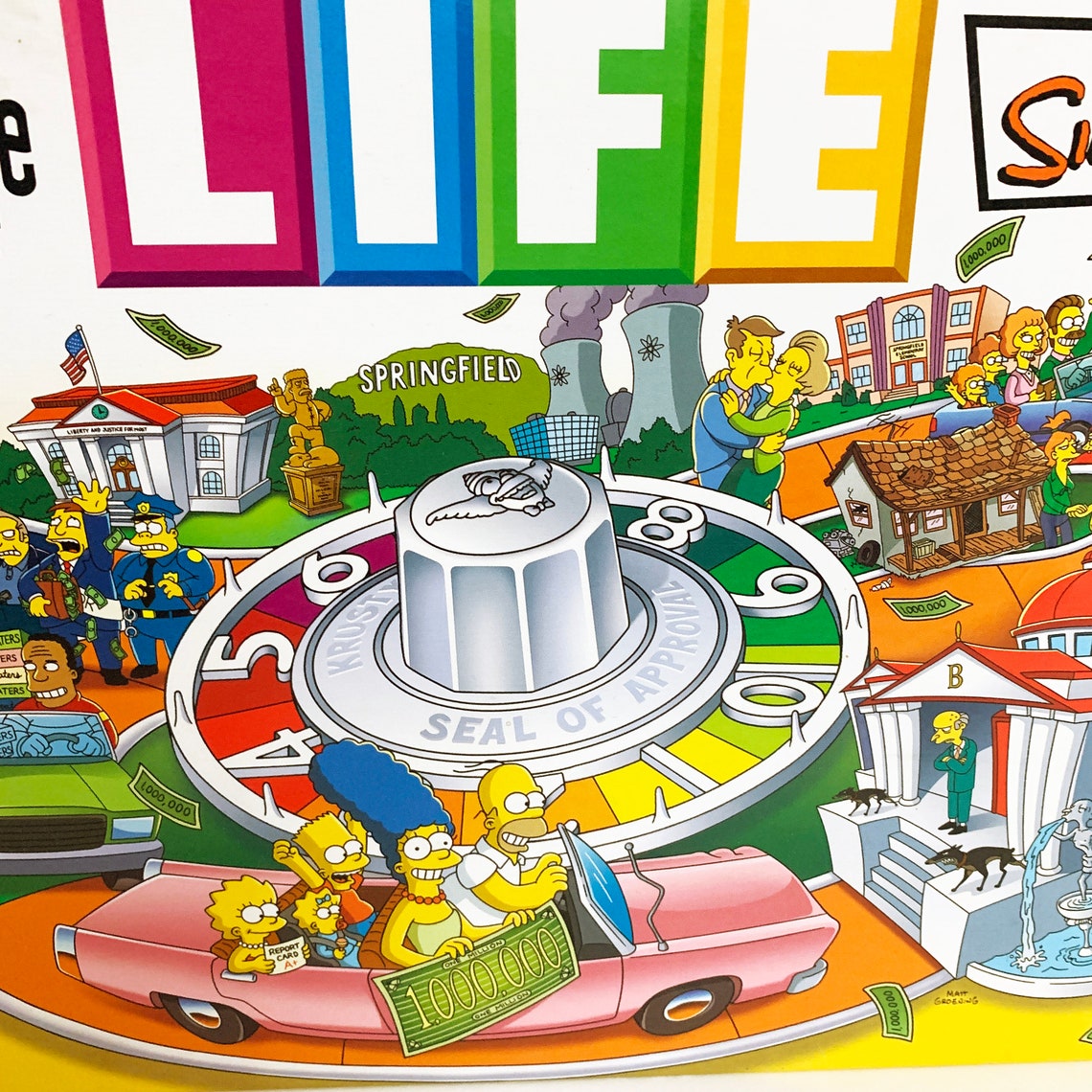 The Simpsons Game of Life Board Game Homer Bart 100% Complete in Box ...