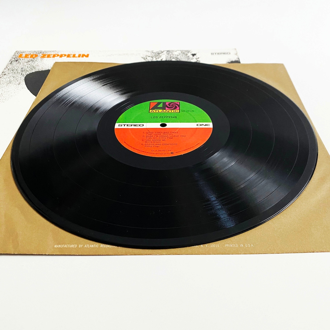 Vintage Led Zeppelin Self Titled LP Record Album Vinyl No Barcode 1969 ...
