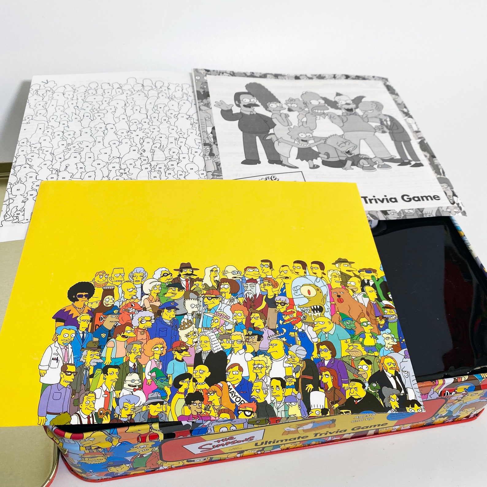 Vintage the Simpsons Ultimate Trivia Game in Tin Board Game Homer Bart ...