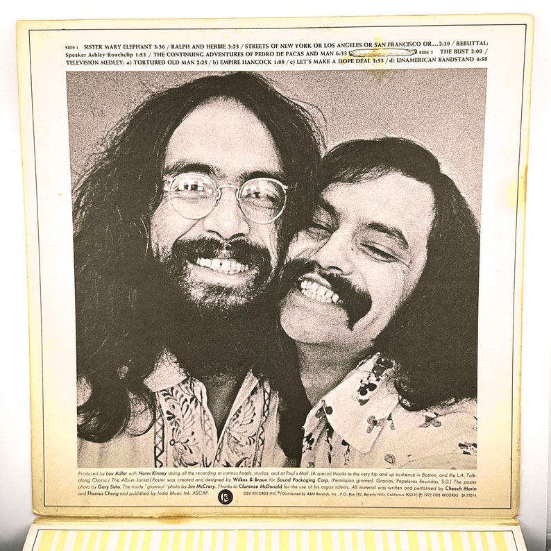 Vintage Cheech and Chong Big Bambu LP Record Vinyl 12 - Etsy