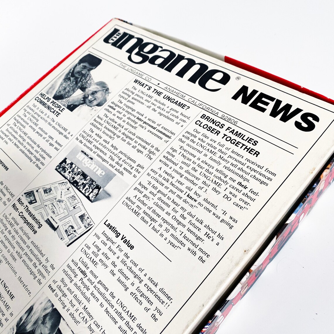 Vintage 1975 the Ungame Board Game by Parker Brothers Complete - Etsy