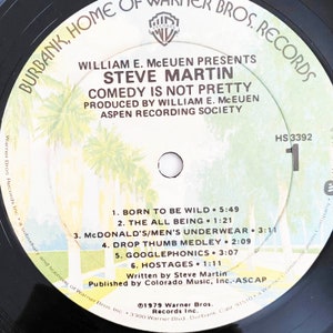 Vintage Steve Martin Comedy is Not Pretty Standup Comedy LP Record ...