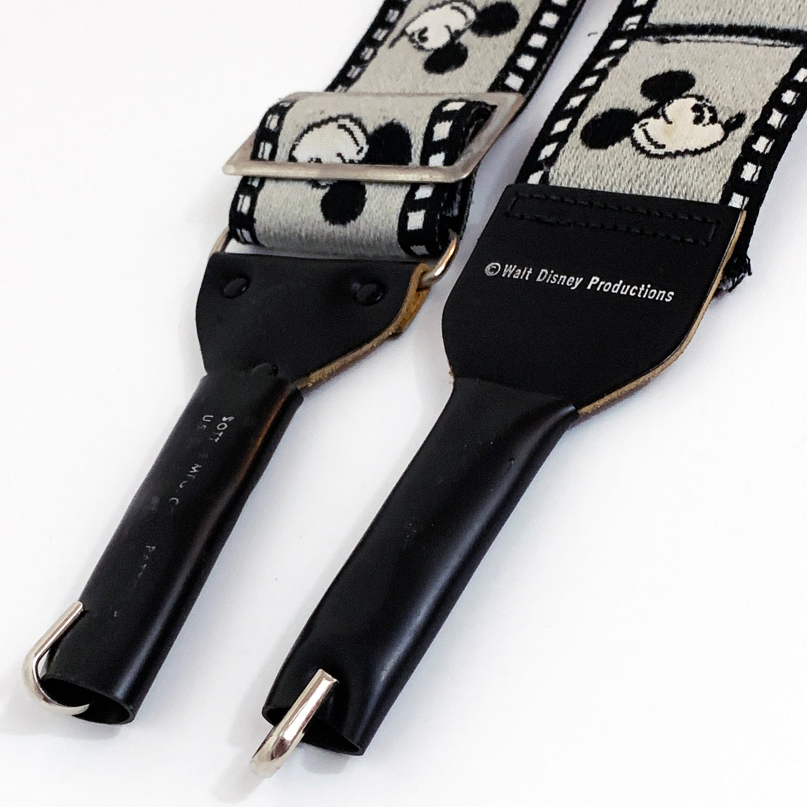 Vintage Disney Mickey Mouse Pattern Camera Strap Black White Camera ...