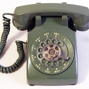 Vintage 1965 Bell System Green Rotary Desk Phone Western Electric - Etsy