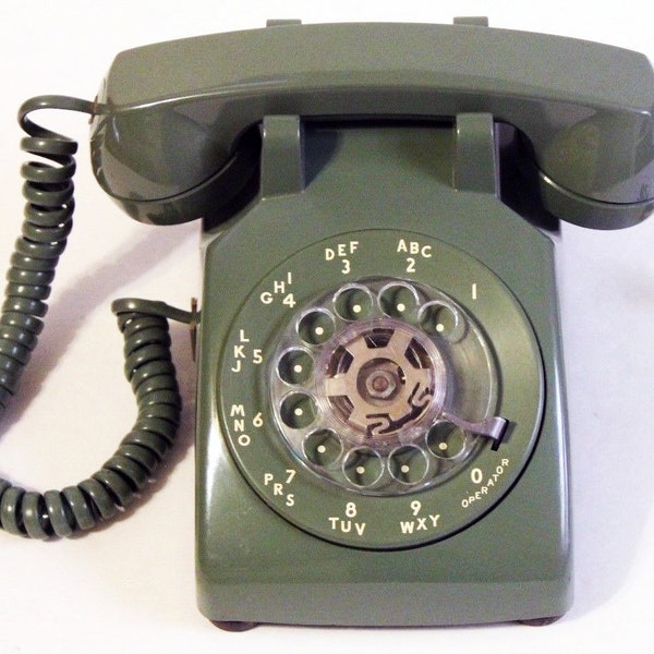 Green Rotary Phone - Etsy