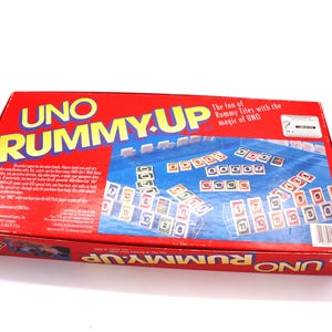 Vintage UNO Rummy up Board Game Complete 1993 Mattel 90s Toys 1990s ...