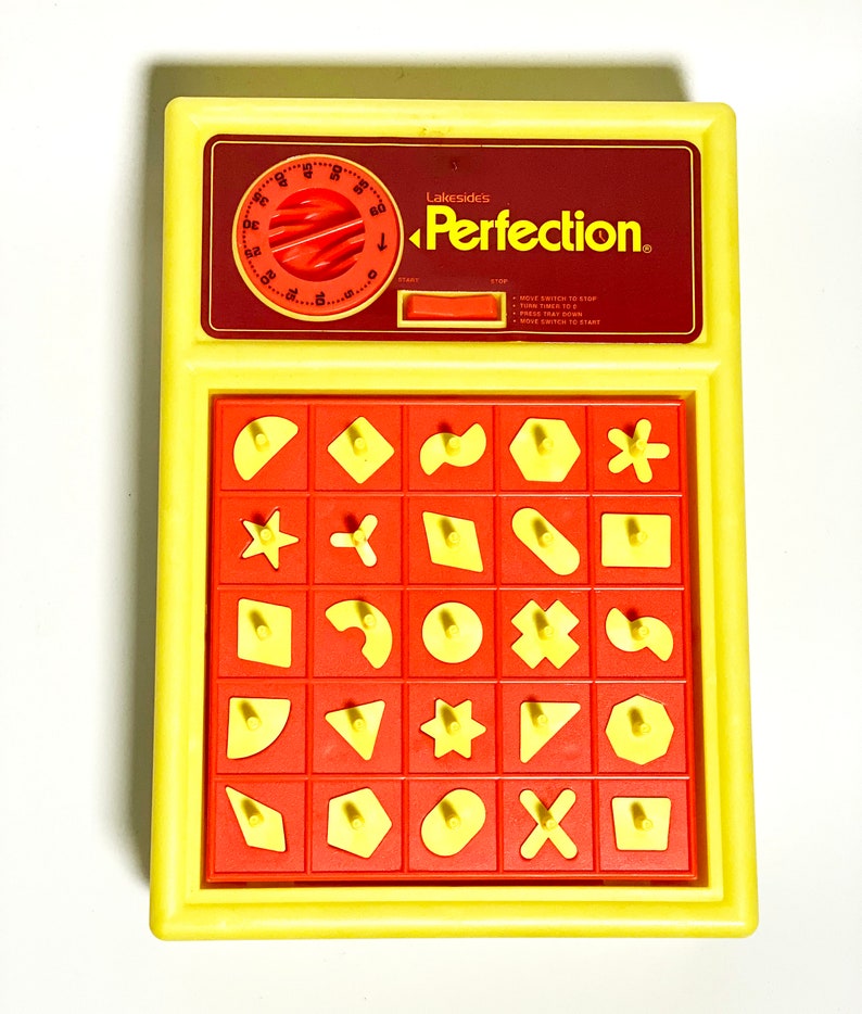 Vintage Perfection Board Game Milton Bradley Complete 1980s | Etsy