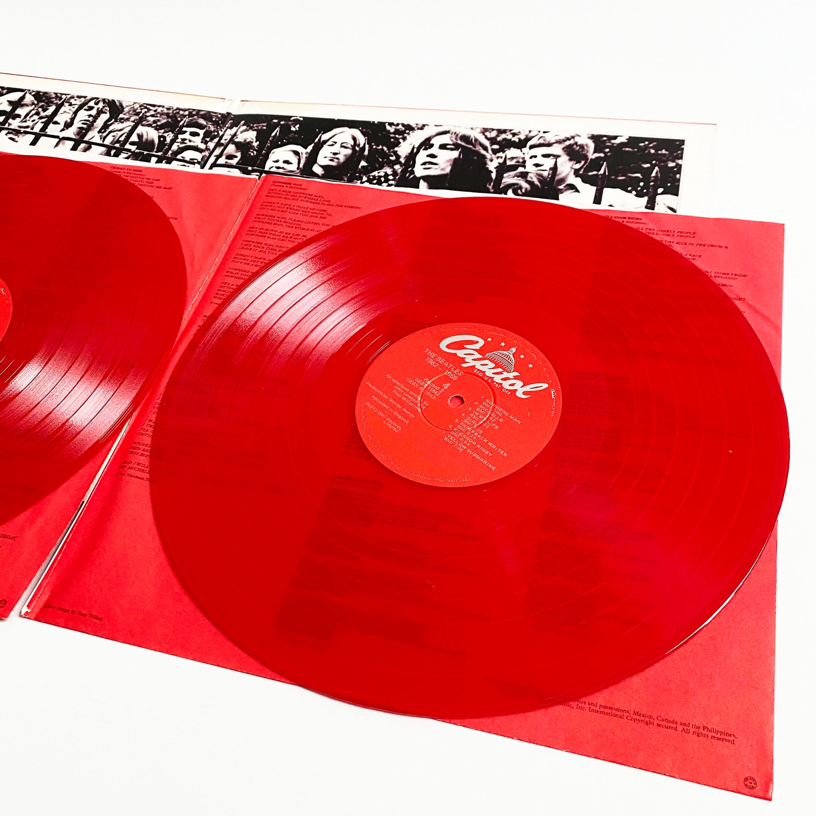 Vintage Red Vinyl the Beatles 19621966 Greatest Hits Gatefold - Etsy