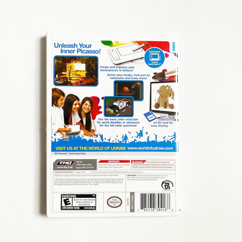 Wii U Draw Studio Video Game Nintendo Wii Tested Works Video - Etsy