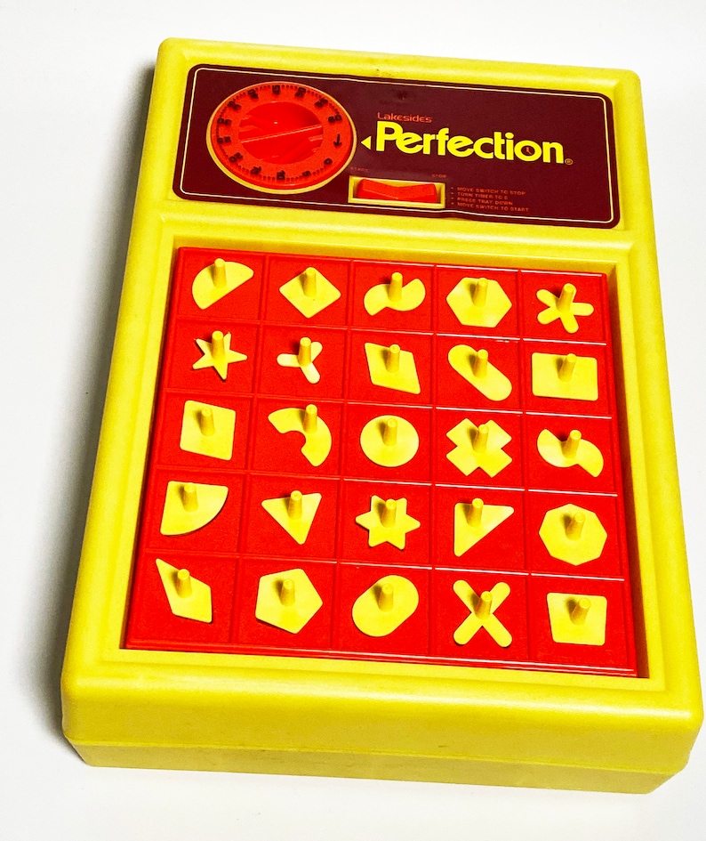 Vintage Perfection Board Game Milton Bradley Complete 1980s | Etsy