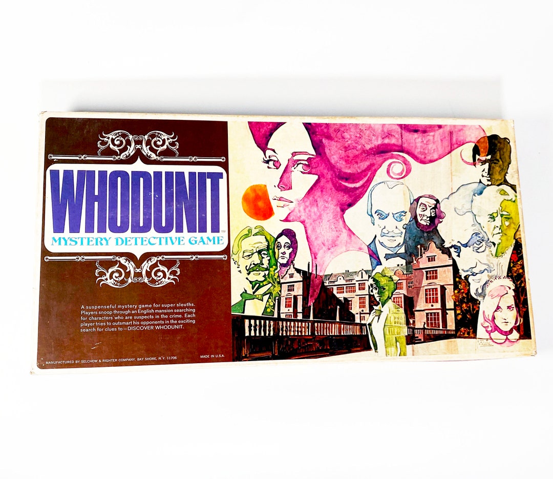 Vintage Whodunit Mystery Detective Board Game 100% Complete 1972 70s ...