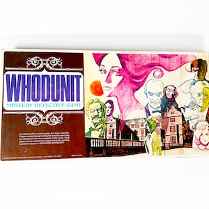 Vintage Whodunit Mystery Detective Board Game 100% Complete 1972 70s ...