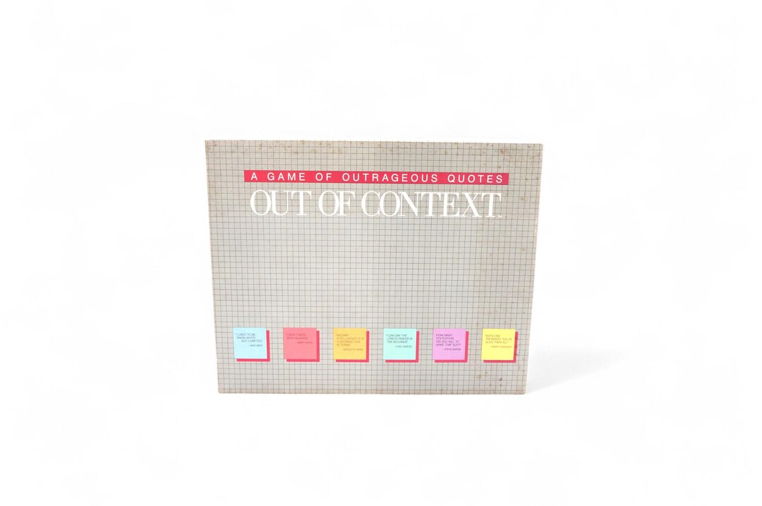 Vintage 1980s Out of Context Party Game Adult Humor Retro Board Game ...