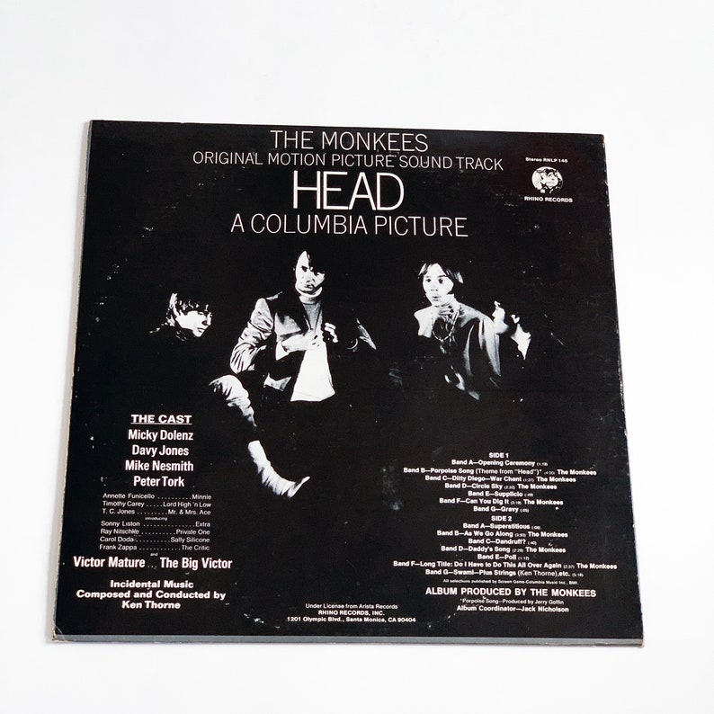 Vintage The Monkees Head Soundtrack Mirror Cover 12 LP | Etsy