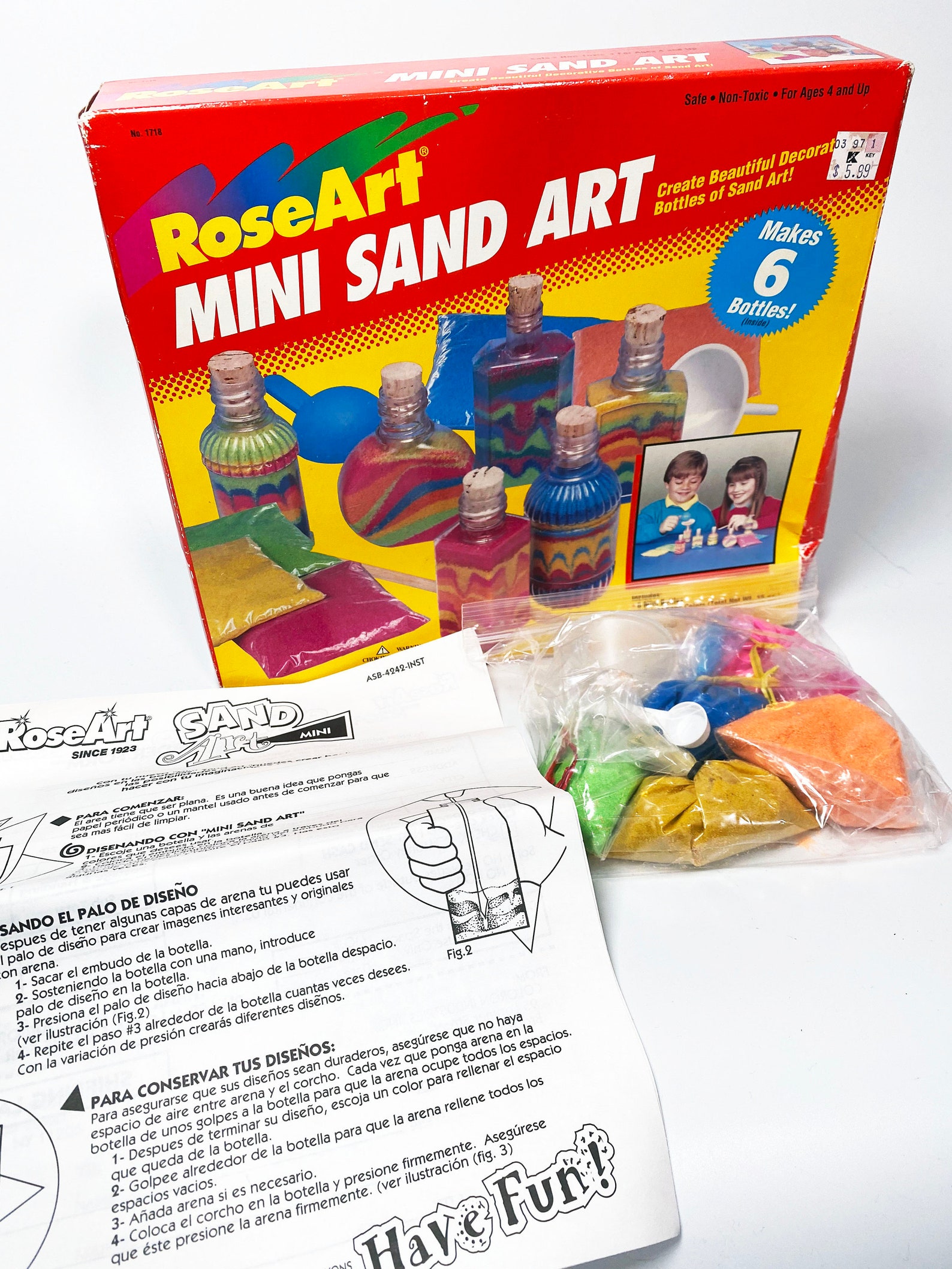 Vintage Roseart Mini Sand Art Craft Kit 1990s Figure Maker Toy | Etsy