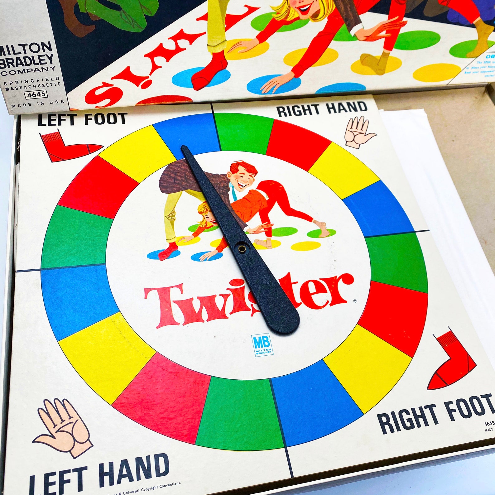 Vintage Twister Game Classic Group 100% Complete 1966 60s Board Game ...