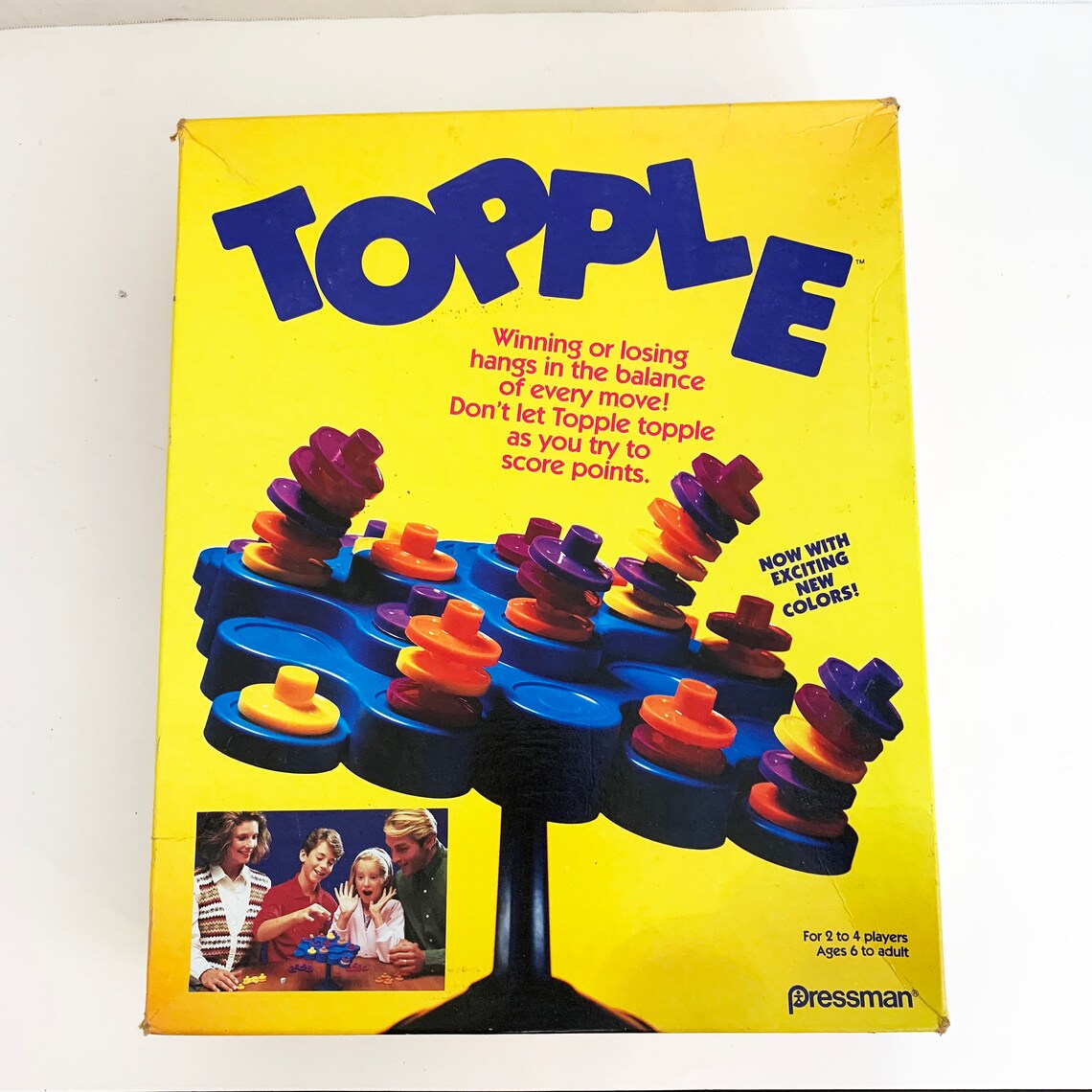 Vintage Topple Family Game 100% Complete Classic Game Show Board Game ...