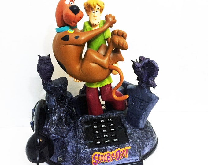 Vintage Scooby Doo Push Button Telephone Phone Cartoon Shaggy Novelty ...