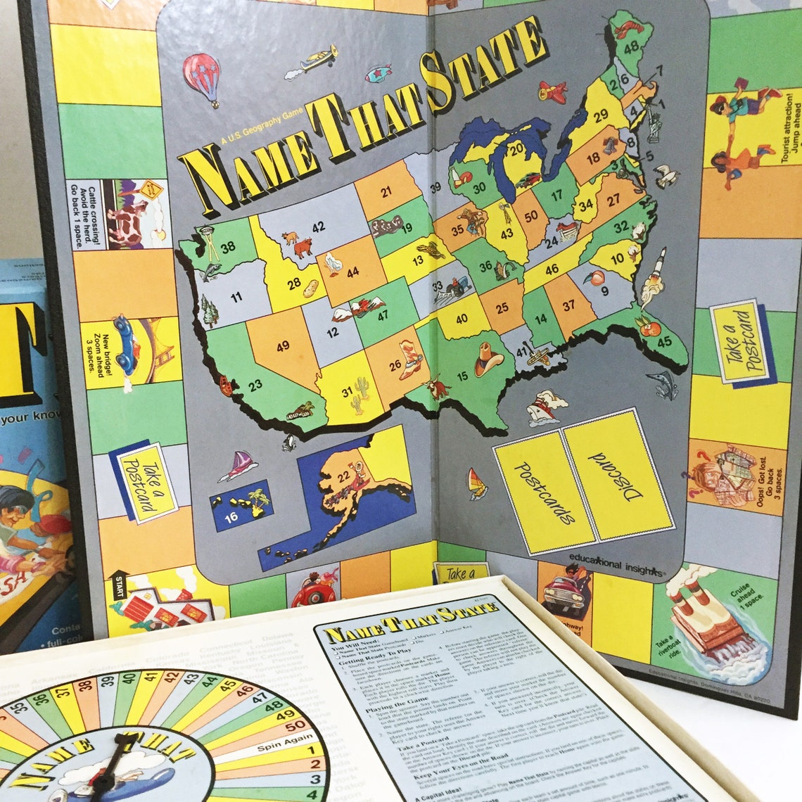 Vintage Name That State Board Game Educational Learning Game - Etsy