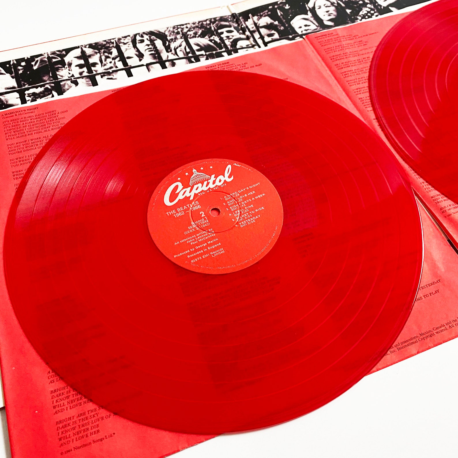 Vintage Red Vinyl the Beatles 19621966 Greatest Hits Gatefold - Etsy