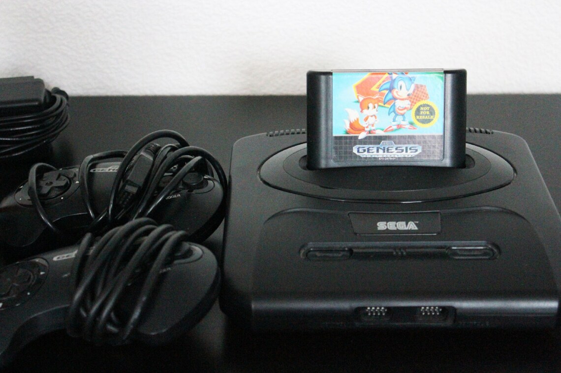 Vintage Sega Genesis Video Game System Console With 2 - Etsy
