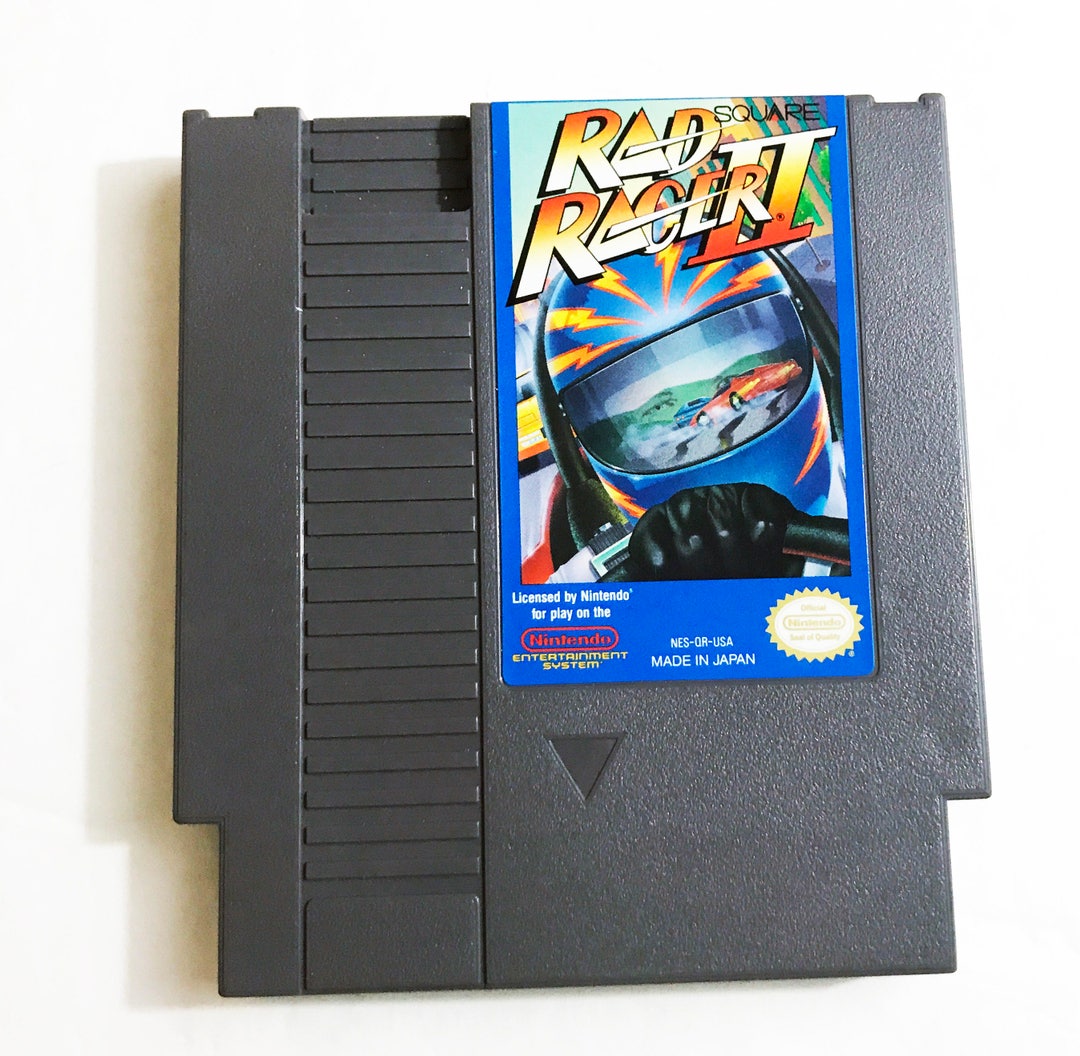 Vintage NES Rad Racer II Nintendo Video Game 1990 Tested Works Auto ...