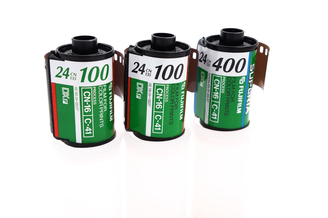 3 Rolls of Fujifilm 100 Super HQ and 400 Superia 35mm Film 24 Exposure ...