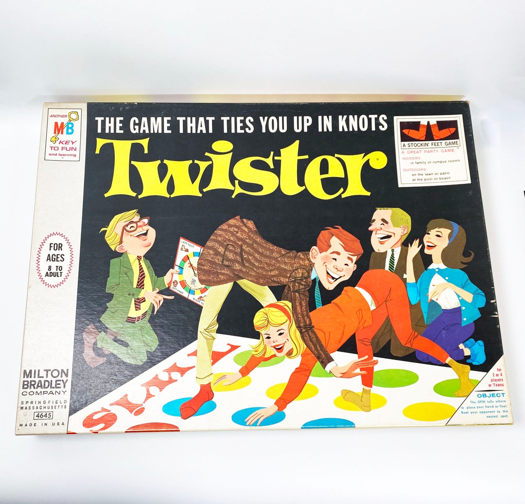 Vintage Twister Game Classic Group 100% Complete 1966 60s Board Game ...