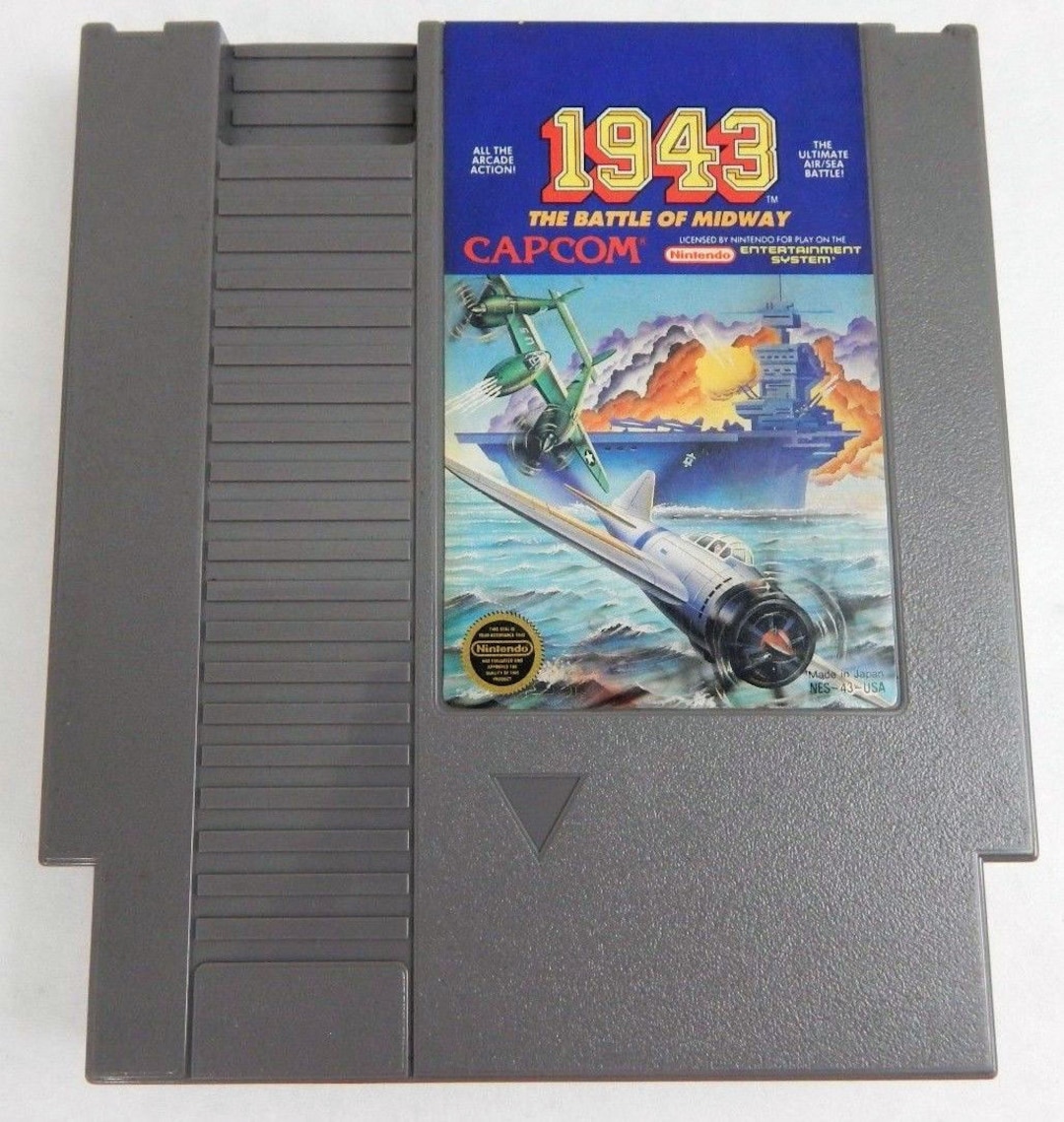 Vintage Nintendo NES 1943 the Battle of Midway 1988 Video Game Original ...