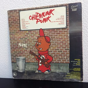 Vintage Chipmunk Punk Album LP Record Vinyl 1980 Rare 12" 80s Punk Rock ...