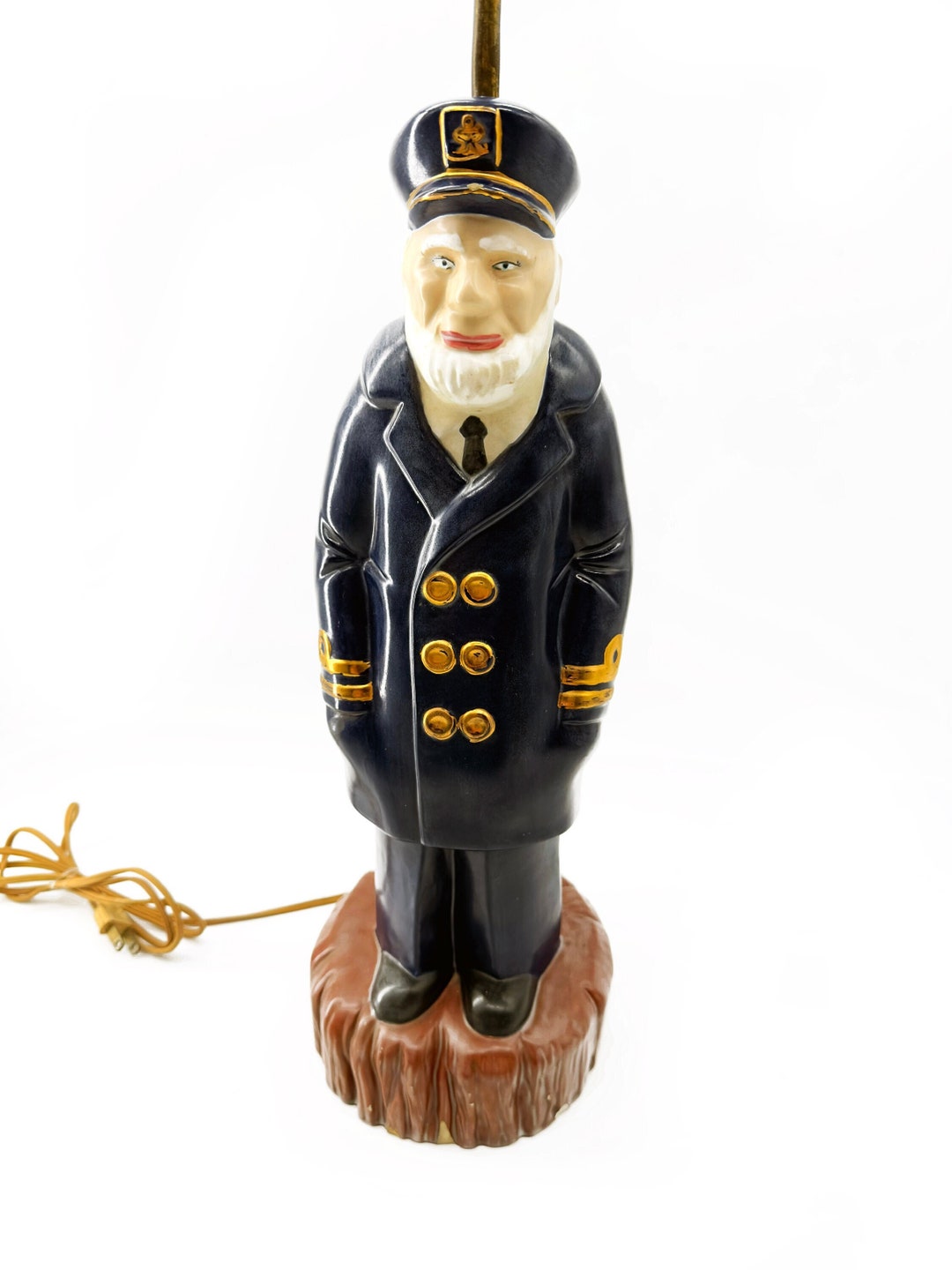 Vintage Holland Mold Ship Captain Lamp Table Lamp Ceramic Figure Man ...