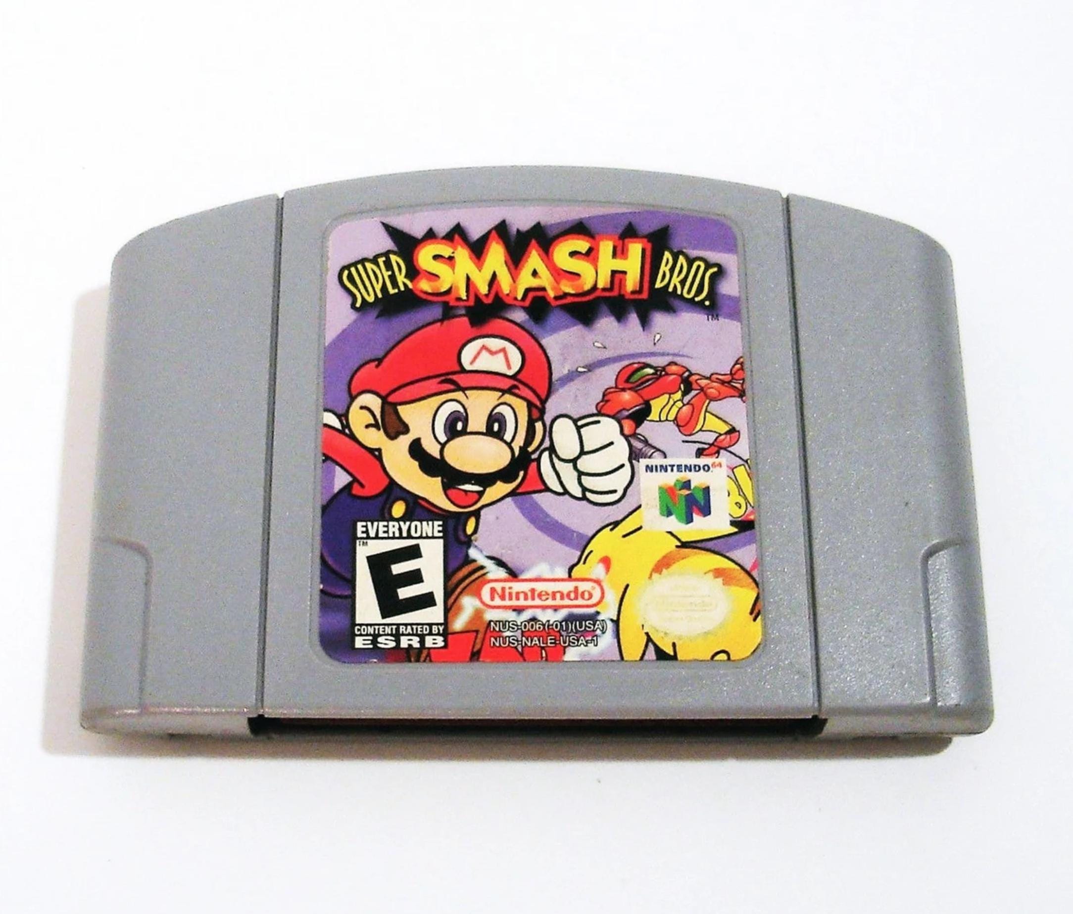 Vintage Super Smash Bros Nintendo 64 Tested Works Very Clean N64 Video Game 90s Video Game Mario