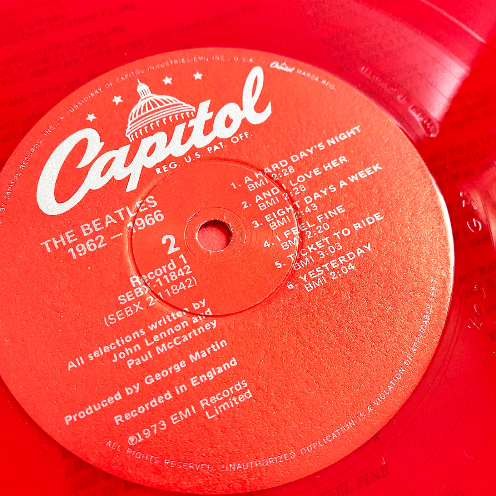 Vintage Red Vinyl the Beatles 19621966 Greatest Hits Gatefold - Etsy