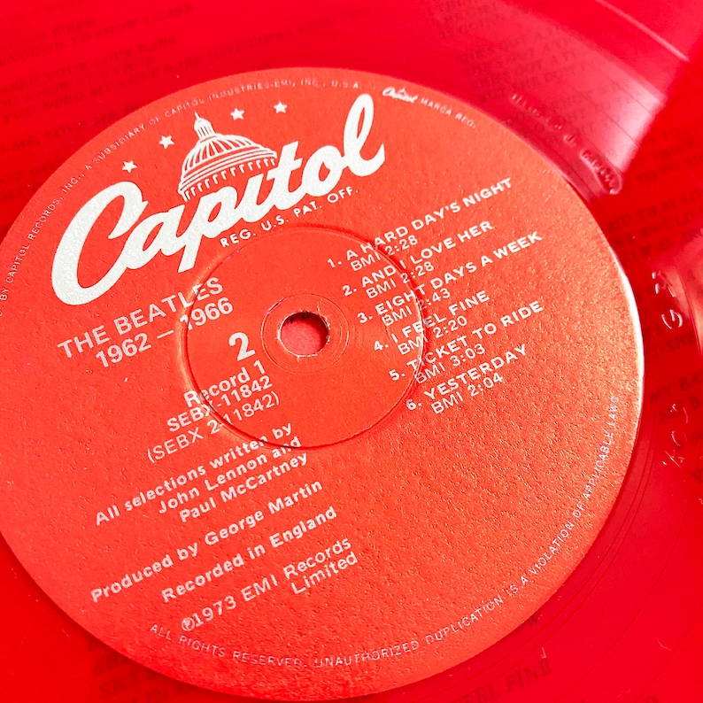 Vintage Red Vinyl the Beatles 19621966 Greatest Hits Gatefold - Etsy
