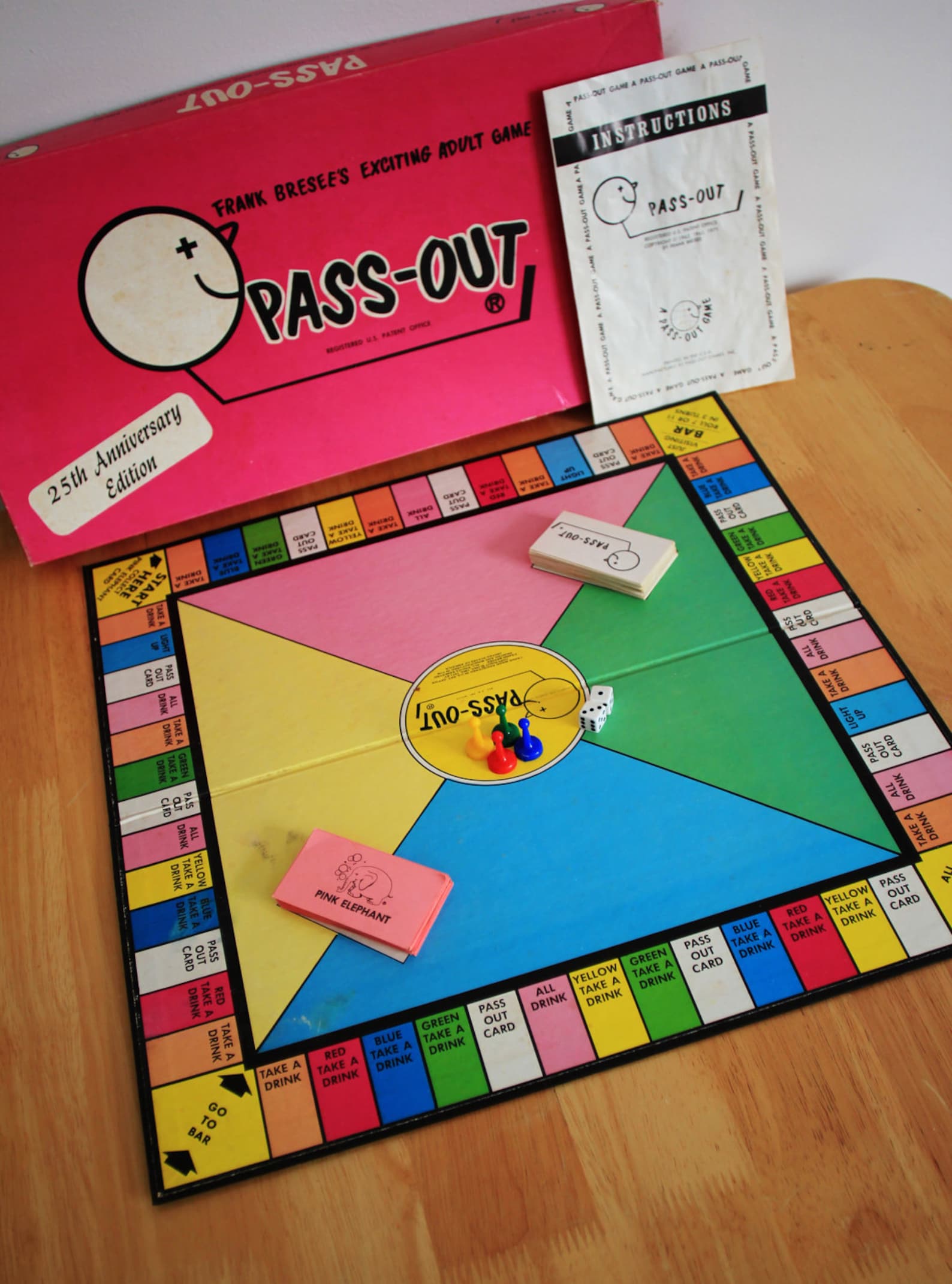 Vintage Drinking Pass Out Board Game Party Complete - Etsy