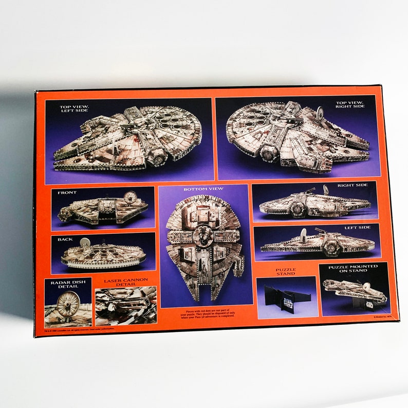 Vintage Star Wars Puzz 3D Millennium Falcon Puzzle 1995 - Etsy