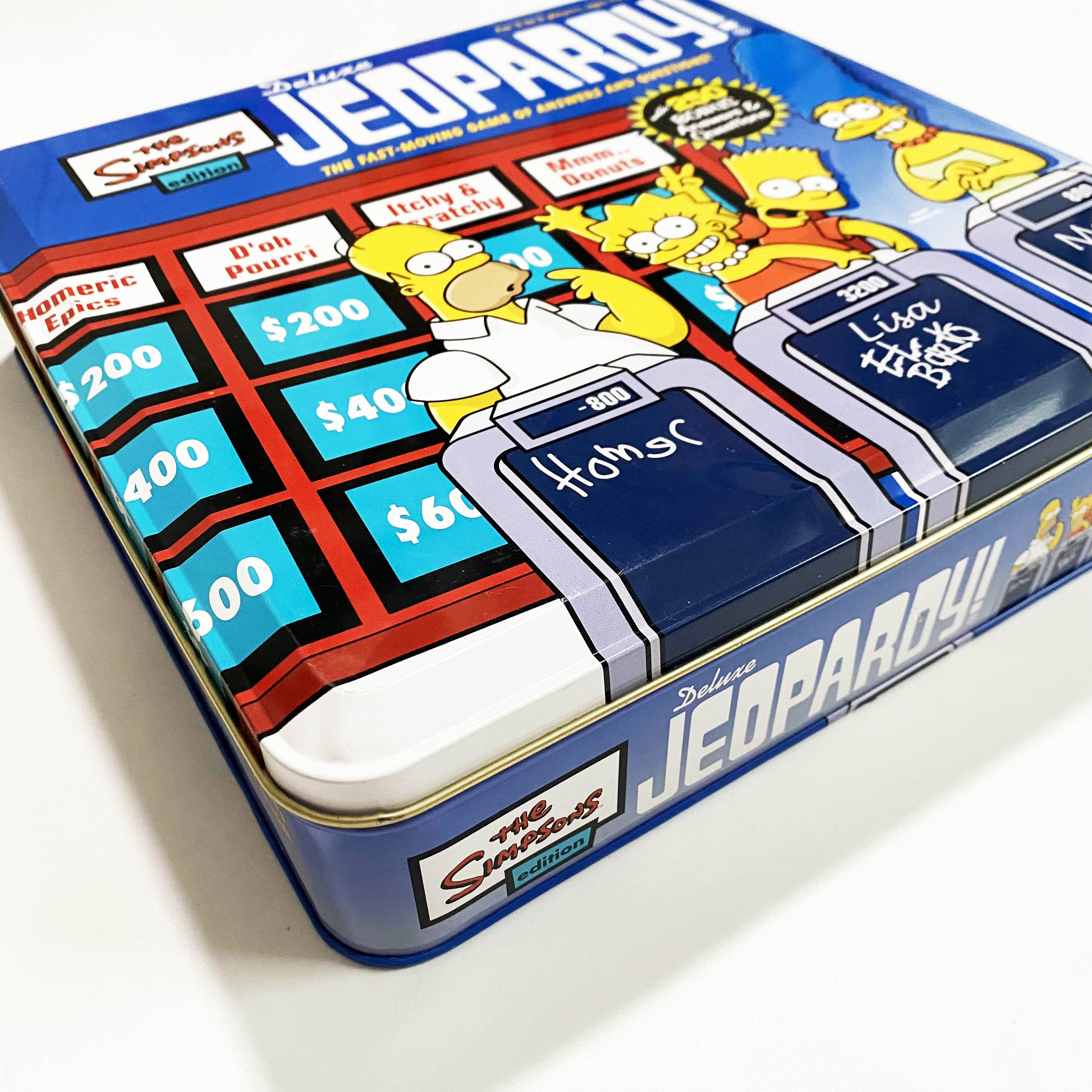The Simpsons Deluxe Jeopardy Board Game Homer Bart 100% Complete in Box ...