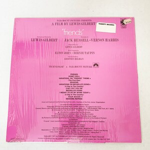 Vintage Elton John Friends Film Soundtrack LP Record Vinyl Album 1971 ...