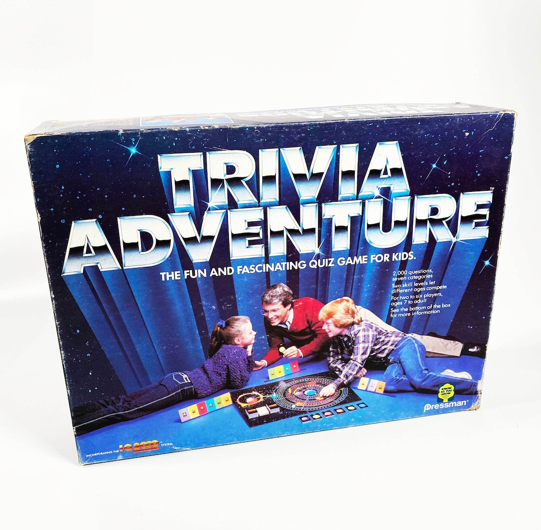 Vintage Trivia Adventure Board Game 1983 Toy 100% Complete 80s Toy ...
