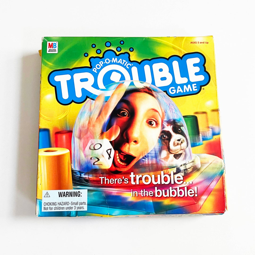 Vintage Pop O Matic Trouble 2000s Hasbro Board Game Complete Pop-o ...