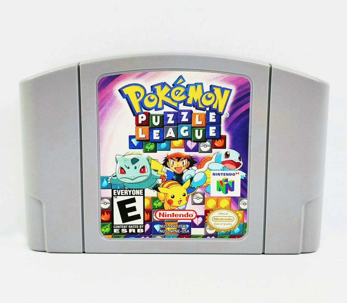 Vintage Nintendo 64 Pokemon Puzzle League Tested N64 Video Game 90s - Etsy